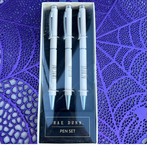 Rae Dunn | Office | Rae Dunn Pen Set Imagine Believe Achieve | Poshmark